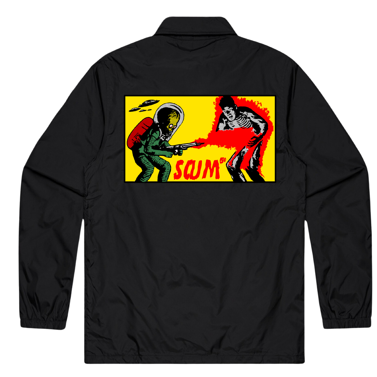 SCUM ATTACKS COACH JACKET - BLACK – Scum Skateboarding
