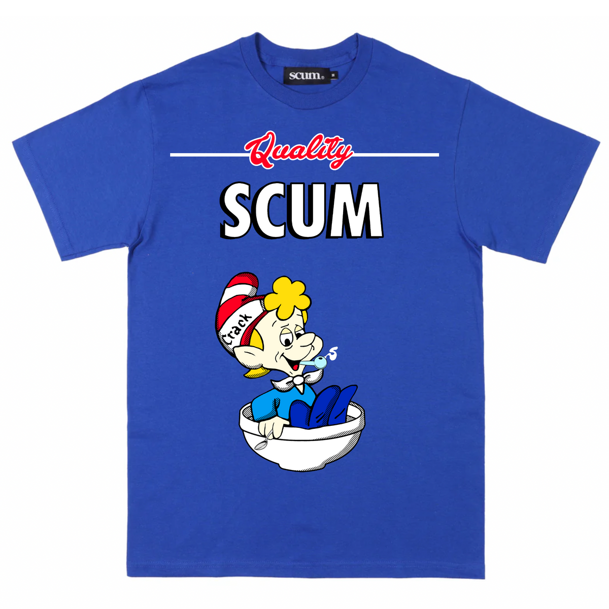 BOWL WITH IT T-SHIRT - BLUE – Scum Skateboarding